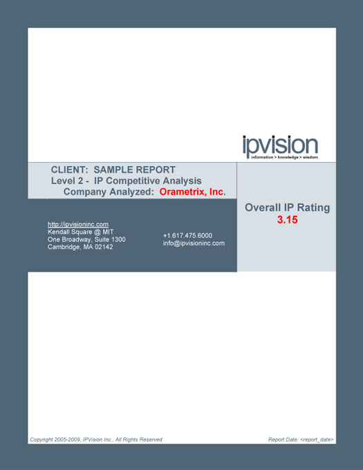 Competitive Patent Assessment Reports | Patent Analysis Report
